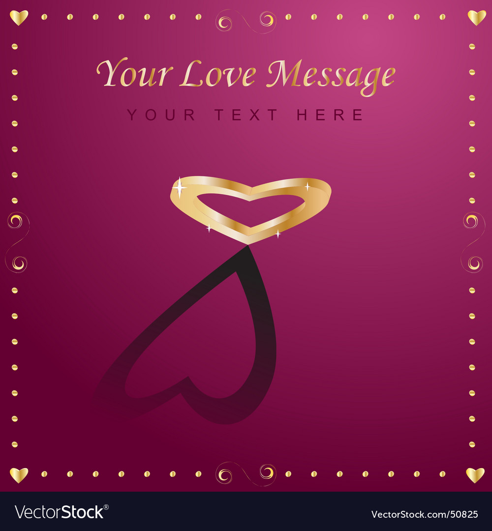 Love message Royalty Free Vector Image - VectorStock