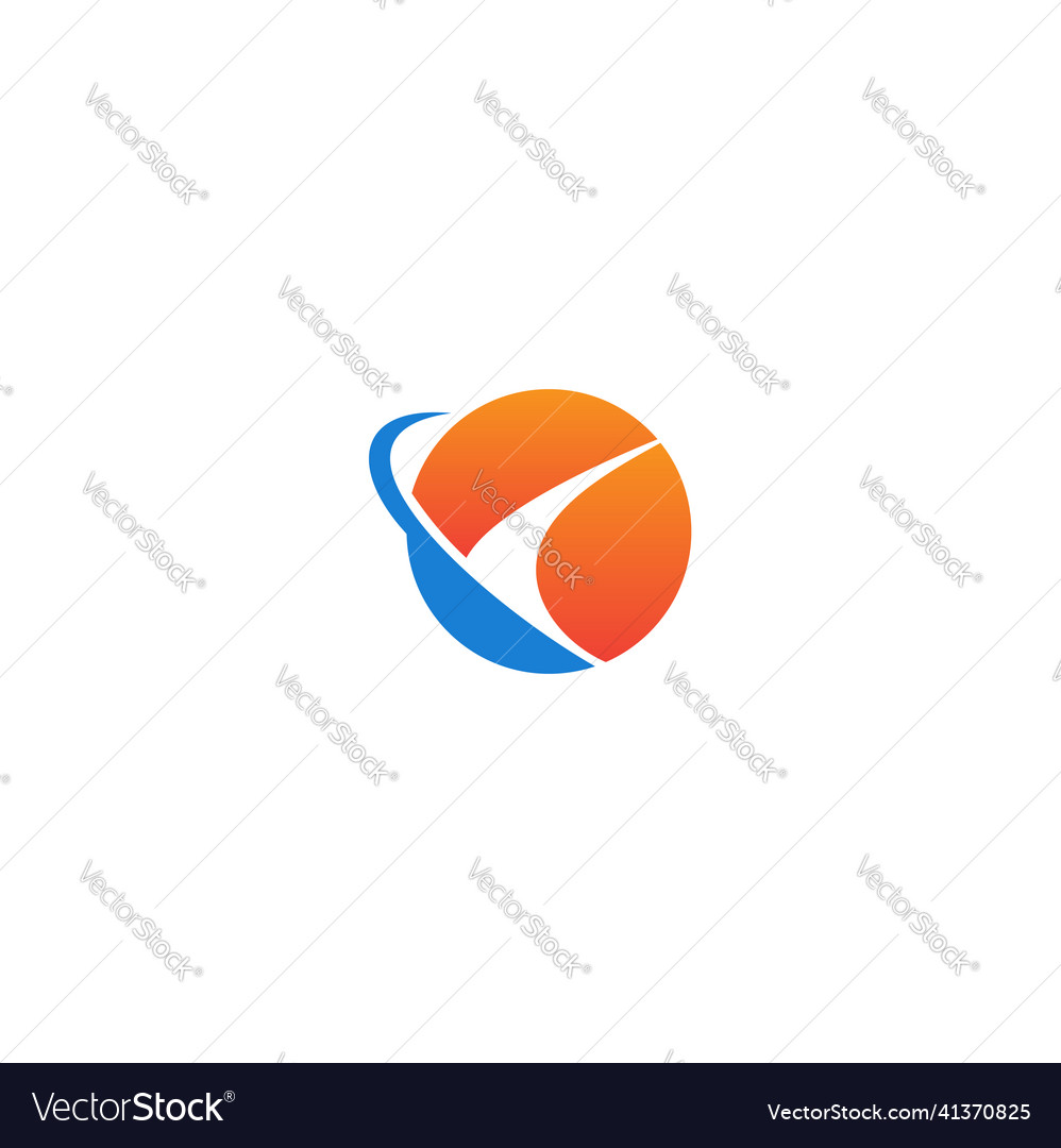 Round abstract orbit science logo Royalty Free Vector Image Round abstract orbit science logo Royalty Free Vector Image