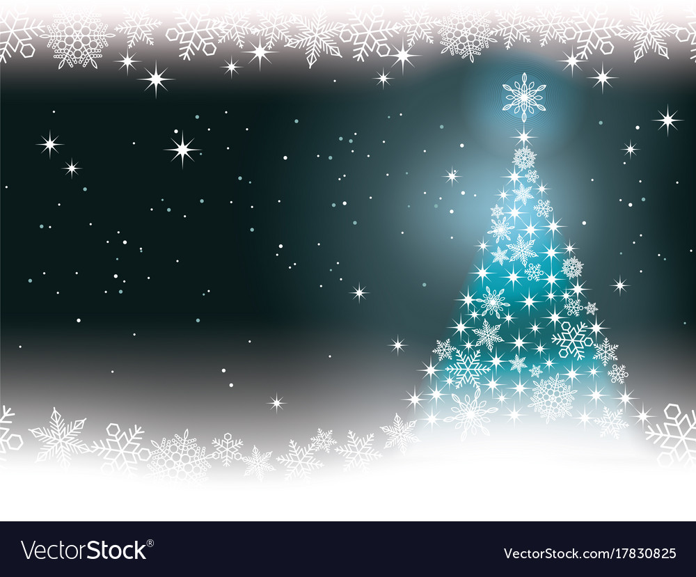Seamless winter background with christmas tree Vector Image