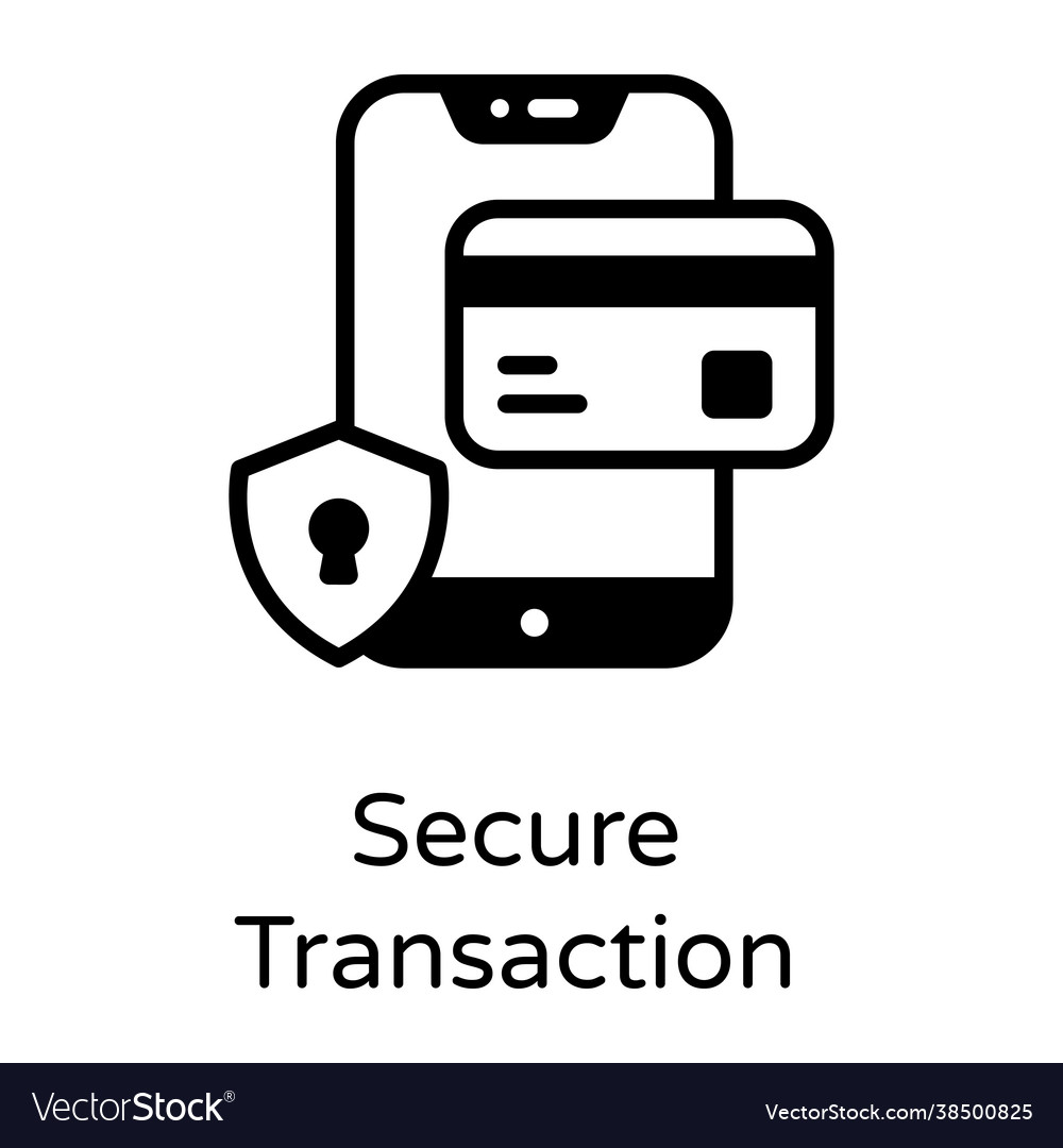 Secure transaction Royalty Free Vector Image - VectorStock