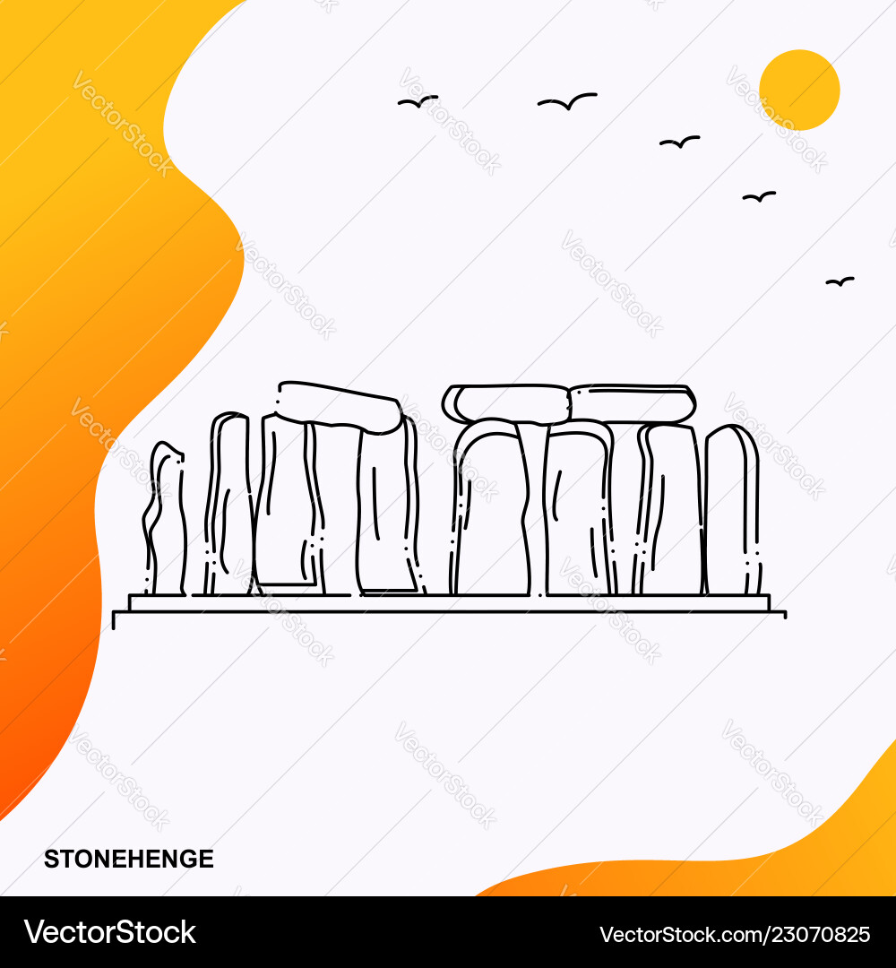 Travel stonehenge poster template Royalty Free Vector Image