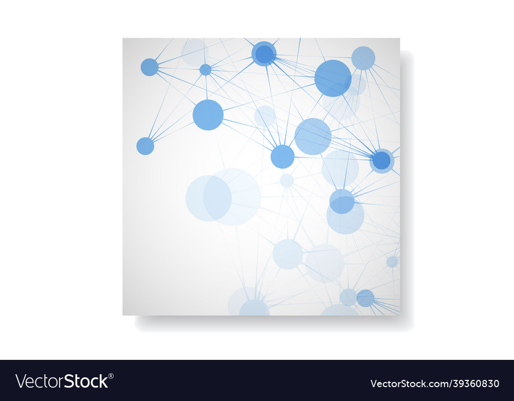 Abstract Network Design With Molecular Connection Vector Image