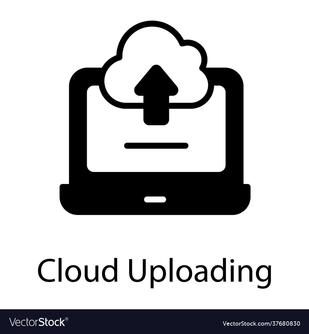 Cloud uploading Royalty Free Vector Image - VectorStock