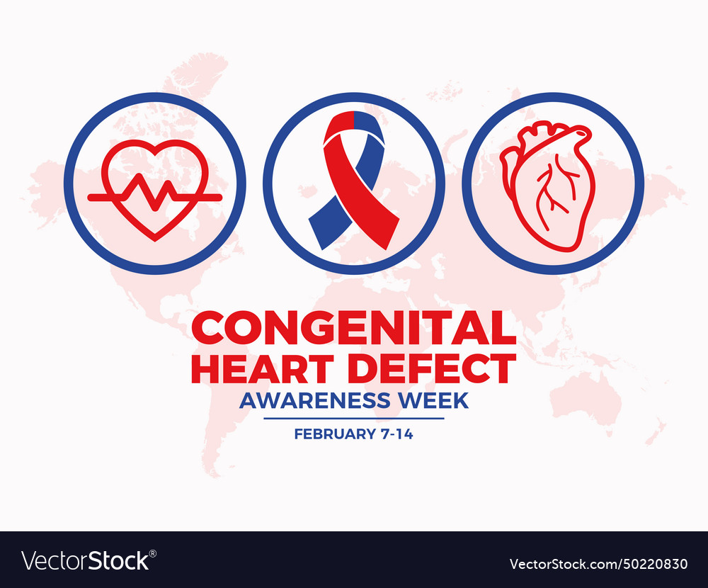 Congenital heart defect awareness week poster Vector Image Congenital heart defect awareness week poster Vector Image