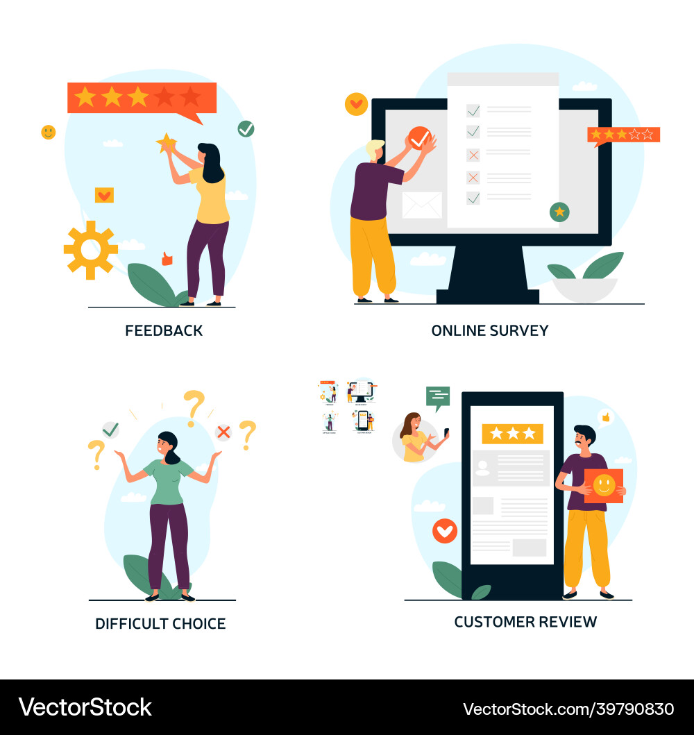Customer review rating Royalty Free Vector Image