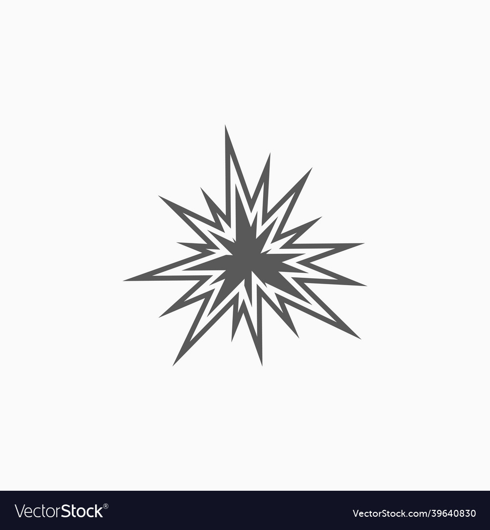 Explosion icon Royalty Free Vector Image - VectorStock