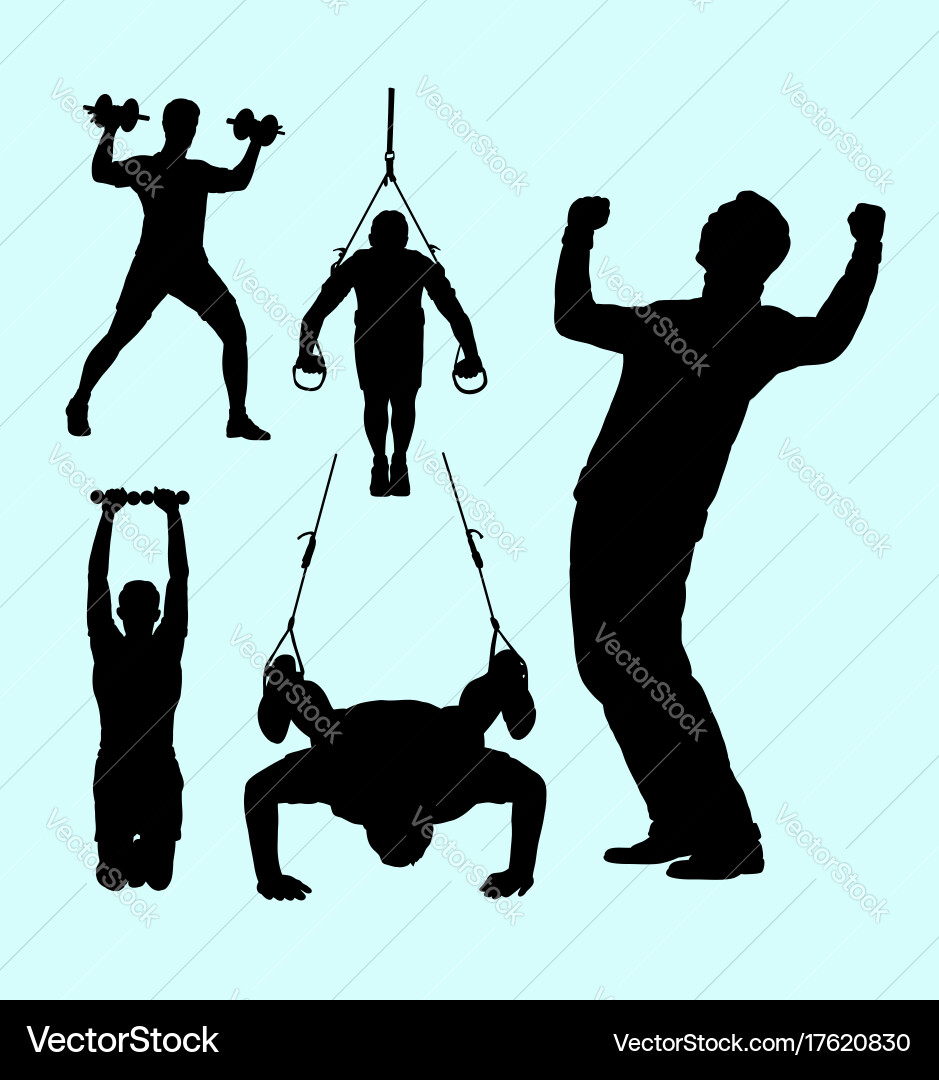 Fitness gymnastic body building Royalty Free Vector Image