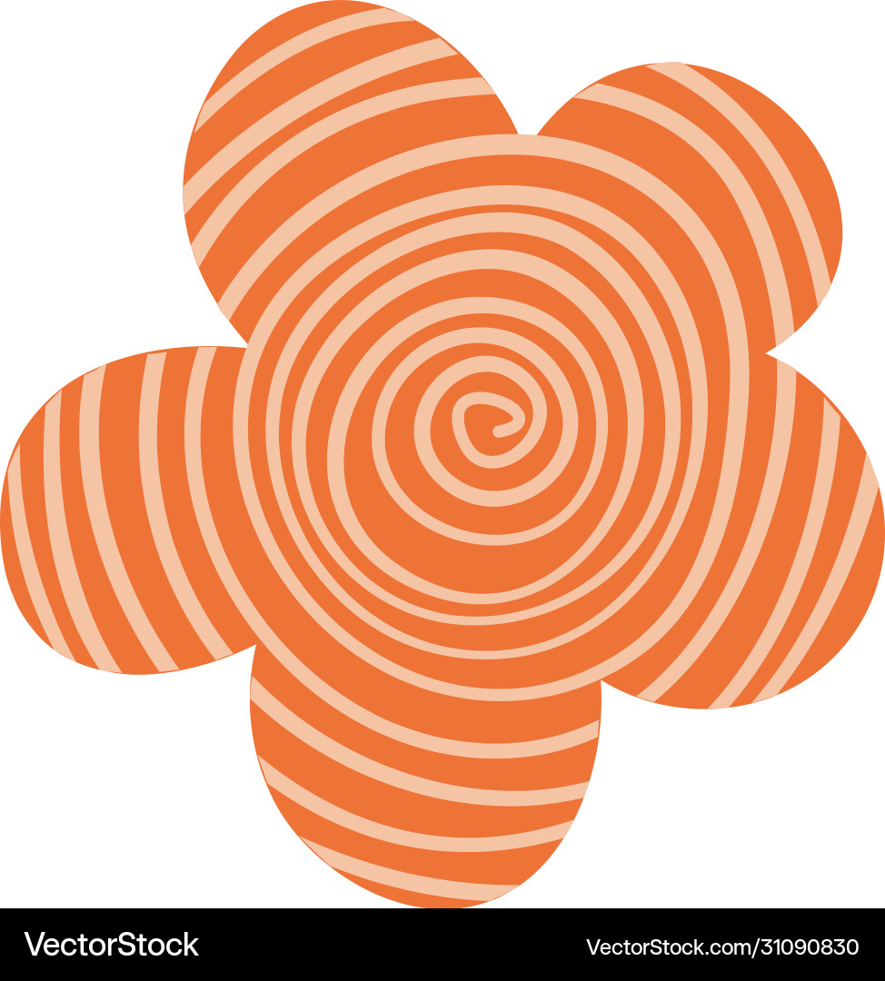 Floral doodle part icon hand drawn style Vector Image