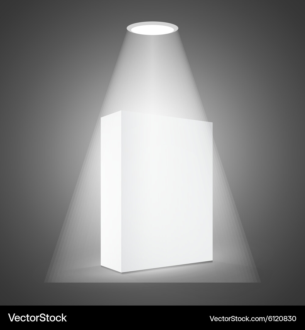 Photorealistic 3d white carton box Royalty Free Vector Image