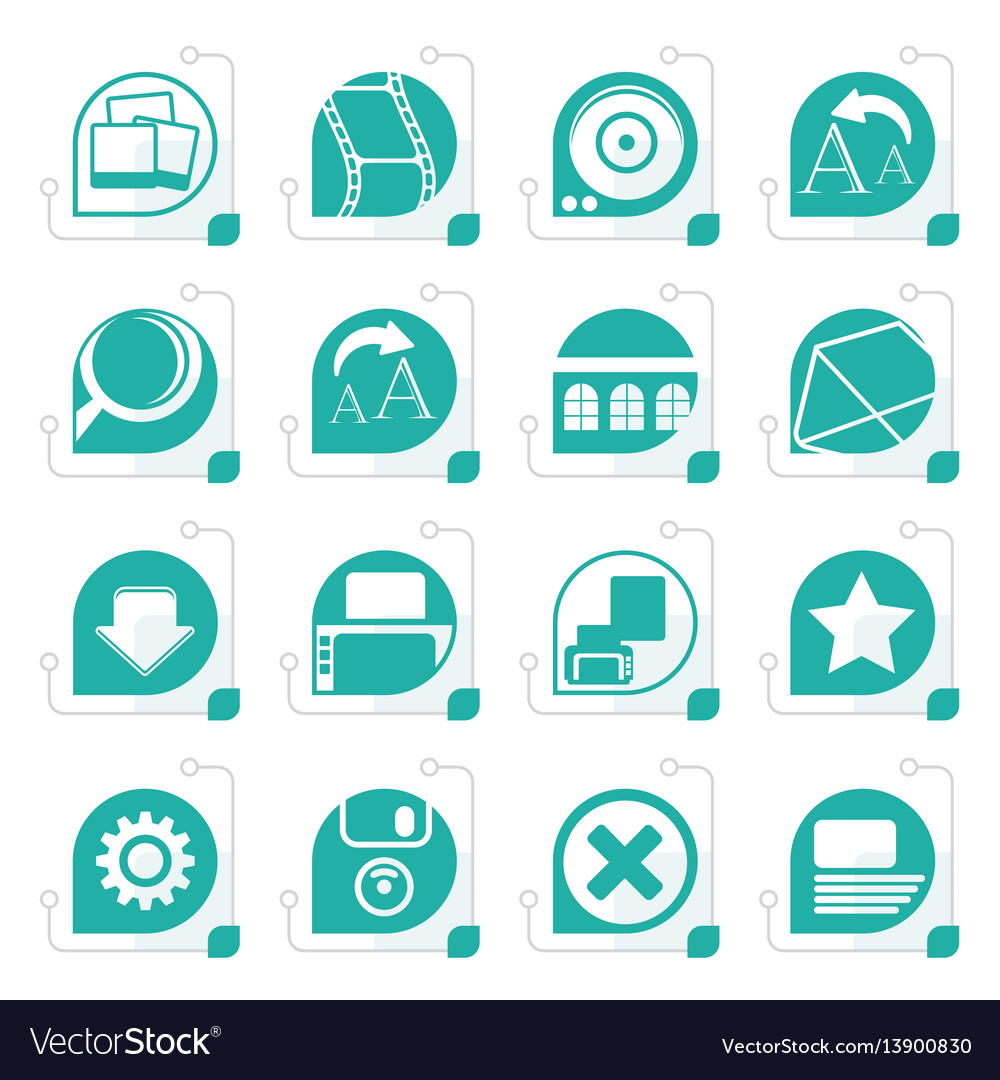 Stylized internet and website icons Royalty Free Vector Stylized internet and website icons Royalty Free Vector