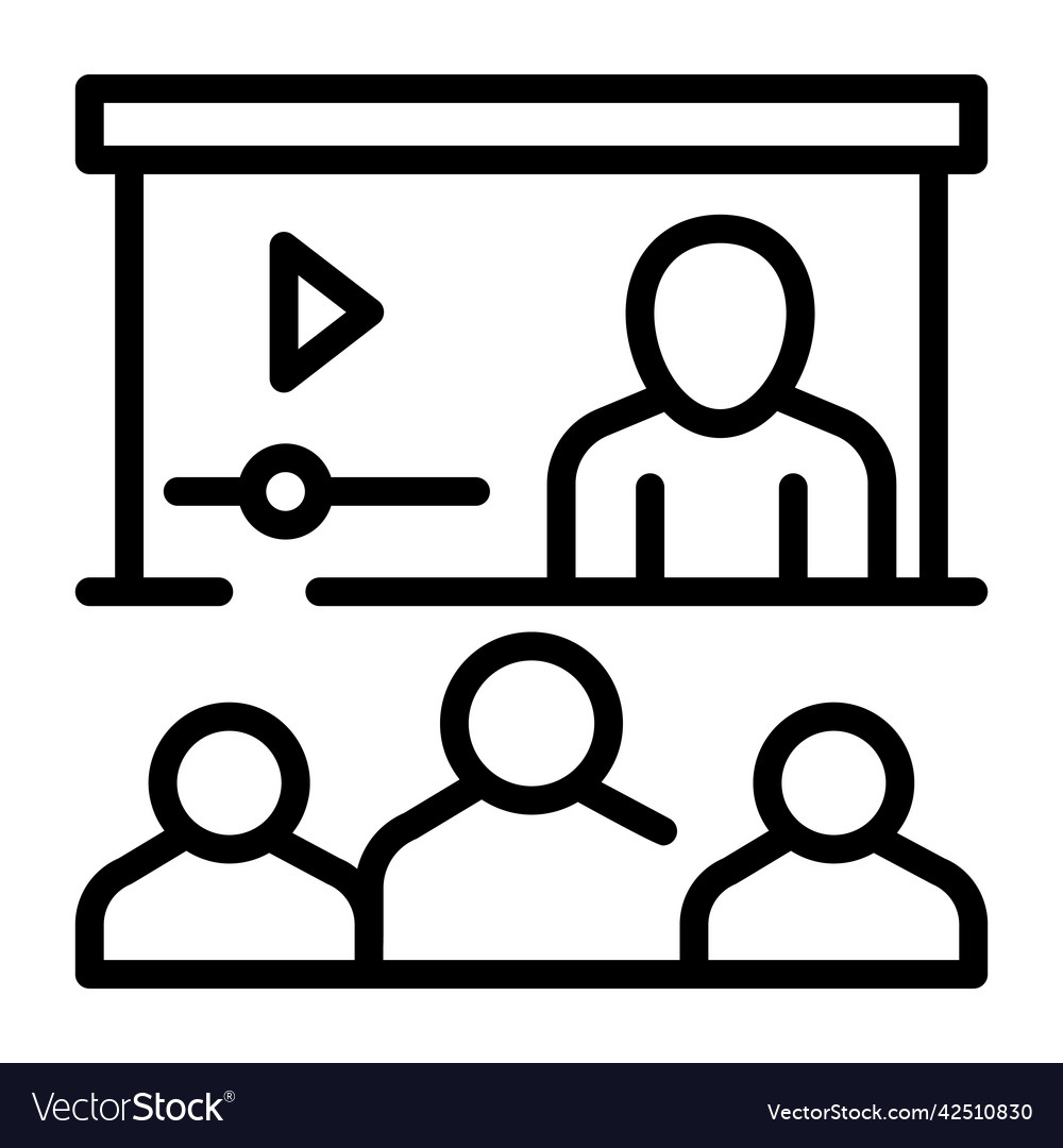 Video lecture Royalty Free Vector Image - VectorStock