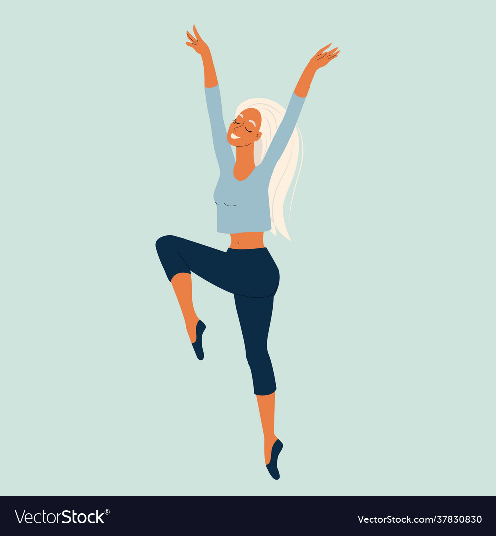 Young girl dancing modern dance dancer Royalty Free Vector Young girl dancing modern dance dancer Royalty Free Vector