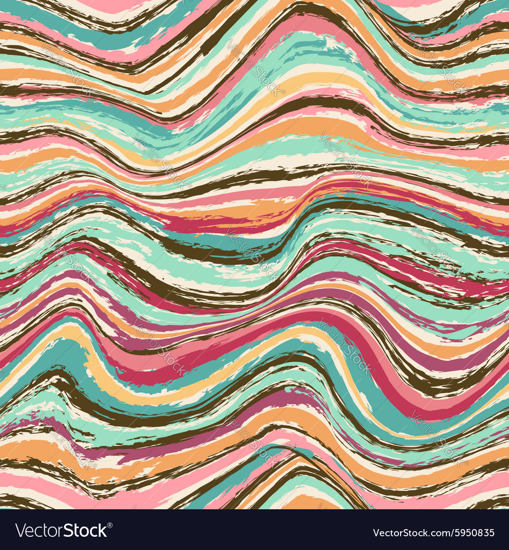 Abstract wavy seamless pattern Royalty Free Vector Image