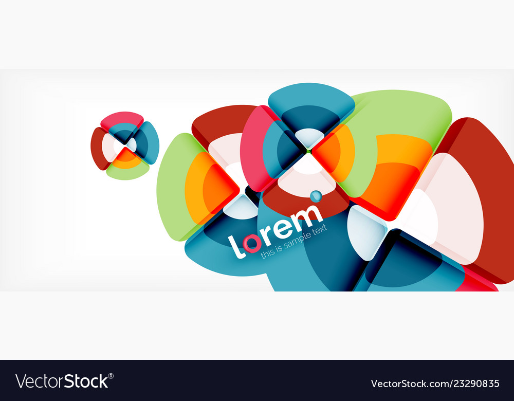 Circles and triangles geometric abstract Vector Image