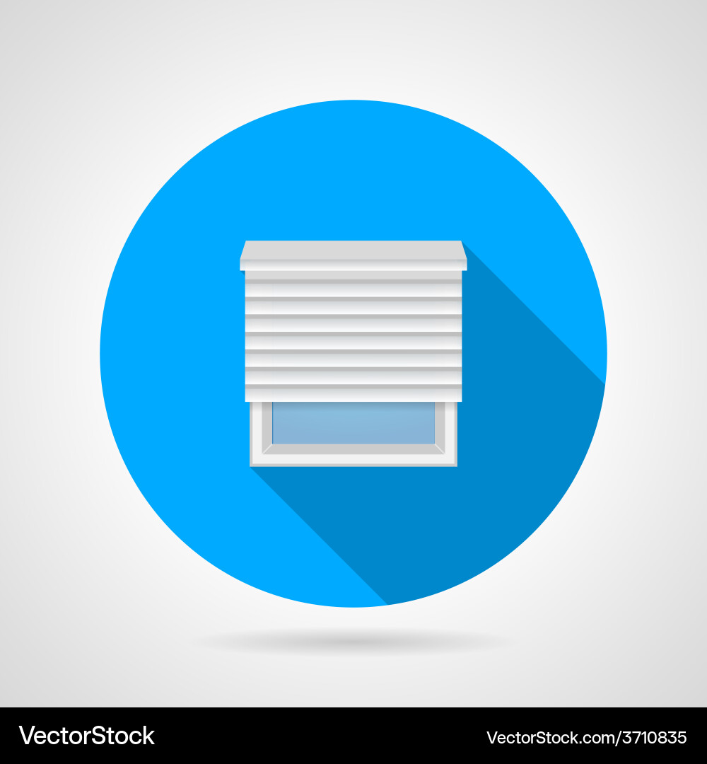 Flat round icon for window with jalousie Vector Image