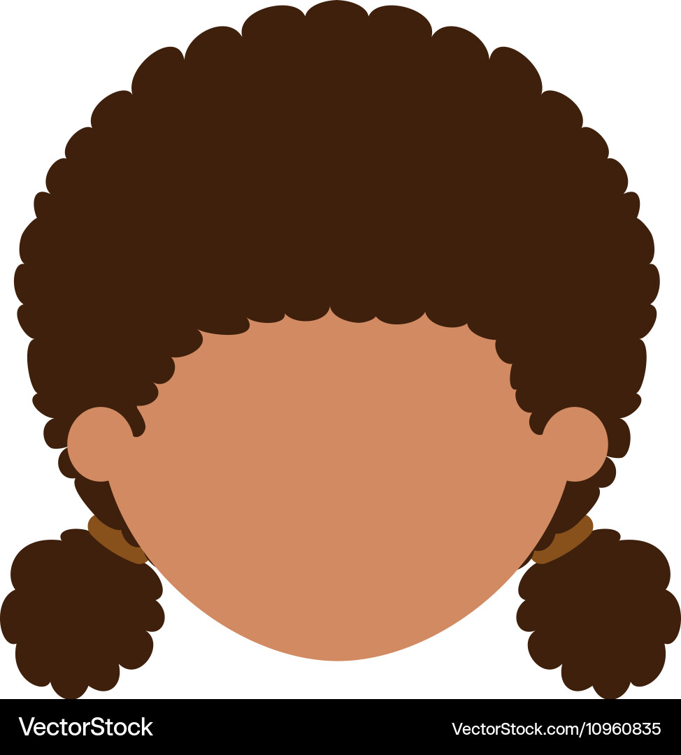 Girl cartoon head design Royalty Free Vector Image