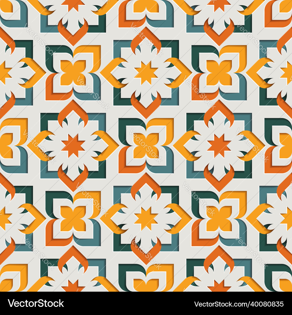 Islamic oriental floral abstract arabesque Vector Image