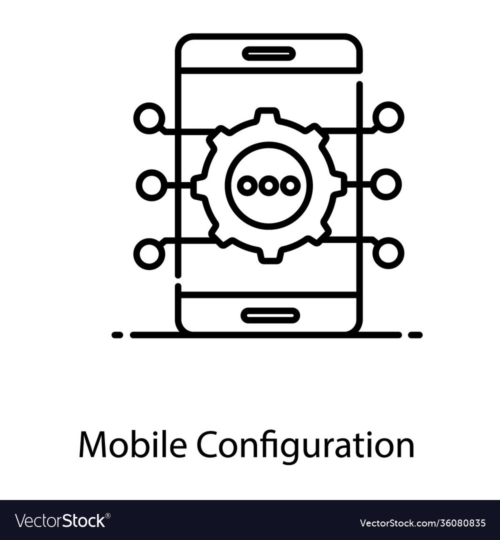 Mobile configuration Royalty Free Vector Image