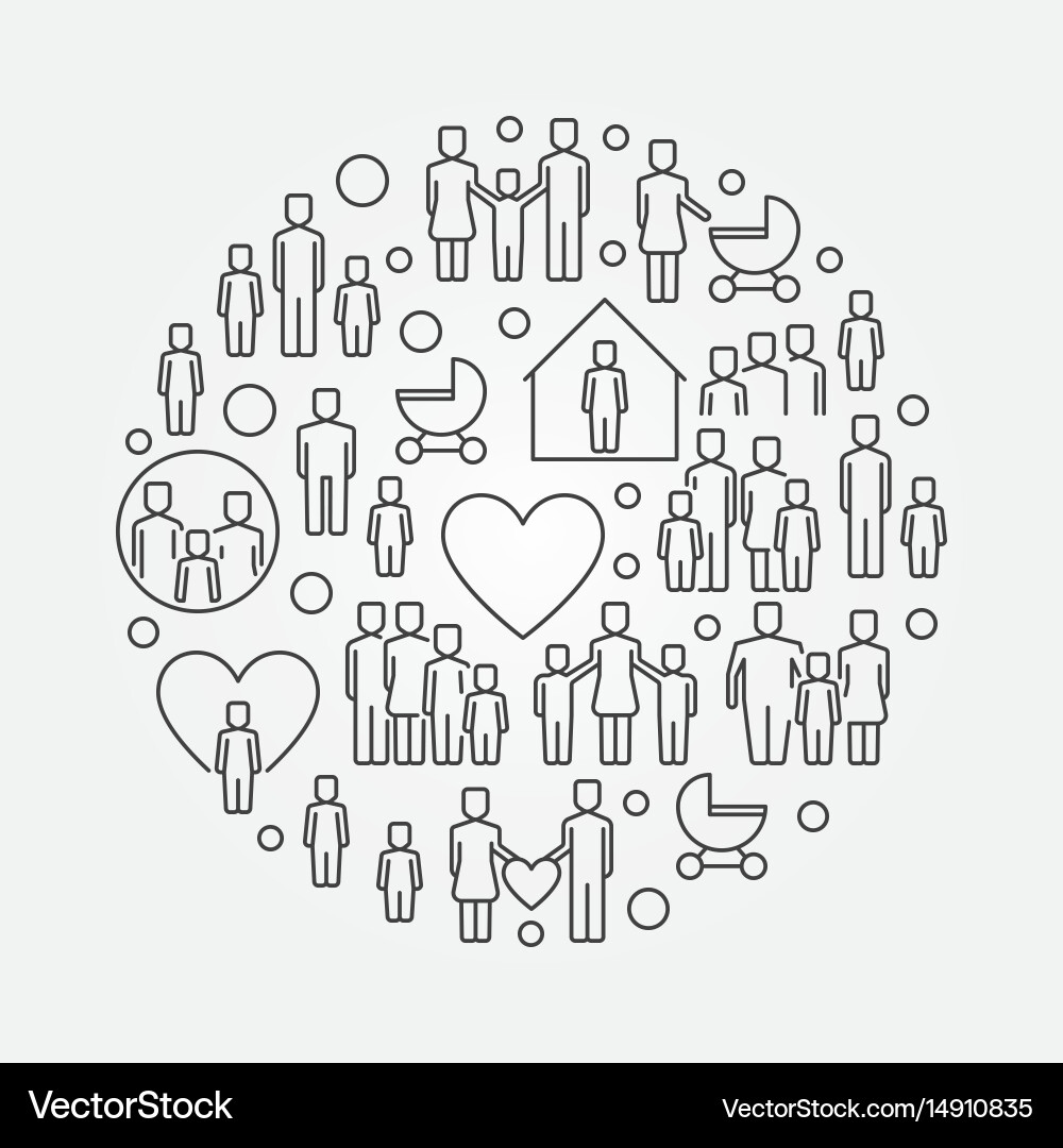 Parents and family concept Royalty Free Vector Image