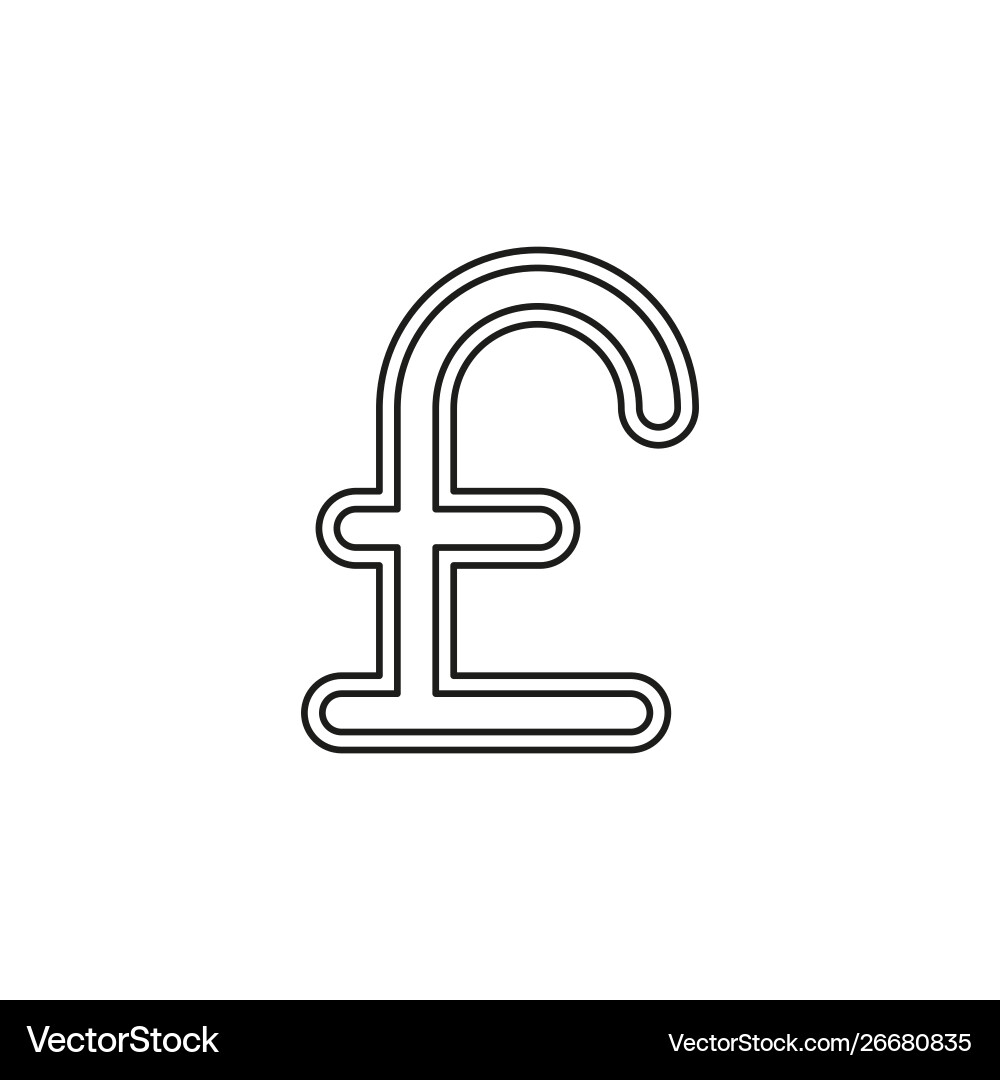 Pound sign icon money Royalty Free Vector Image