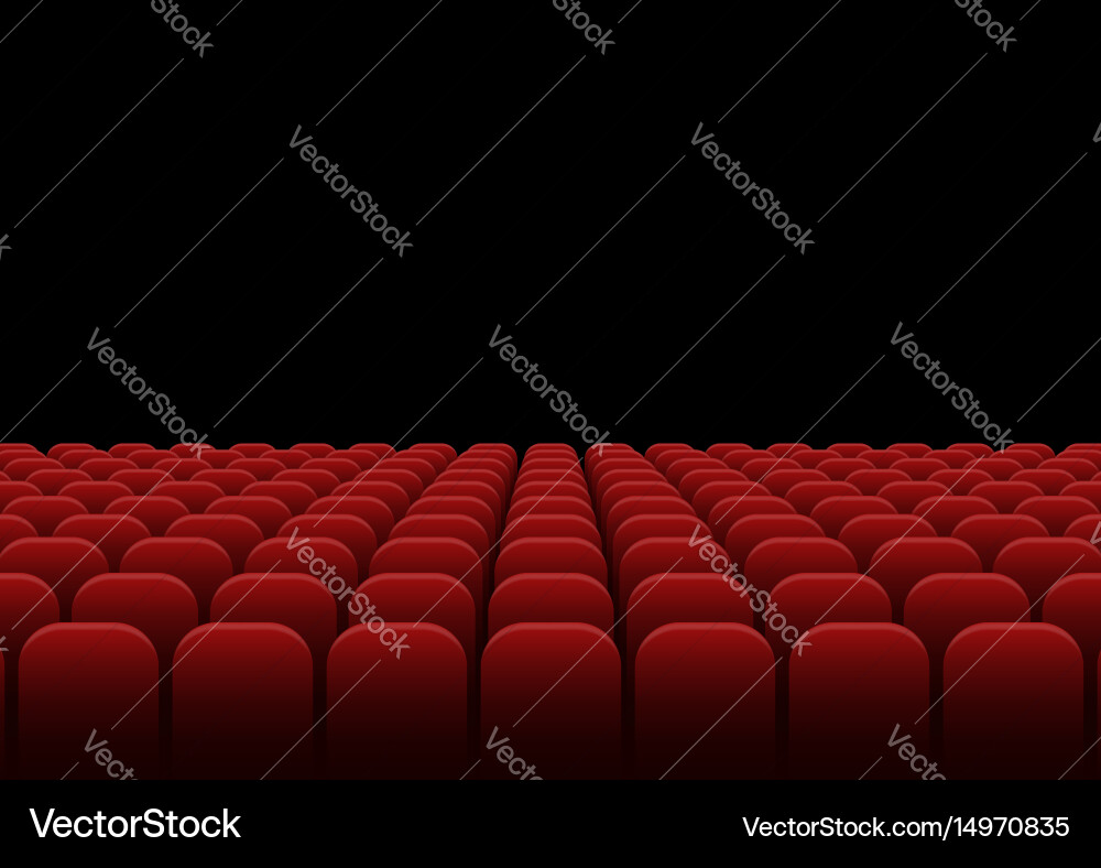 Rows of red velvet seats Royalty Free Vector Image