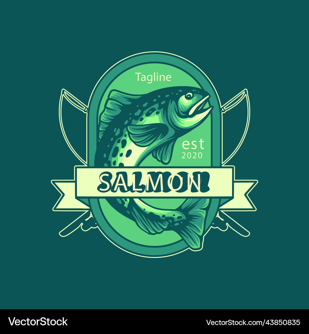 Salmon river Royalty Free Vector Image - VectorStock
