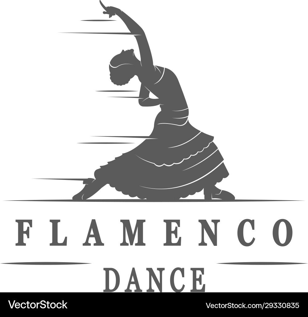 Spanish dance flamenco logotype Royalty Free Vector Image