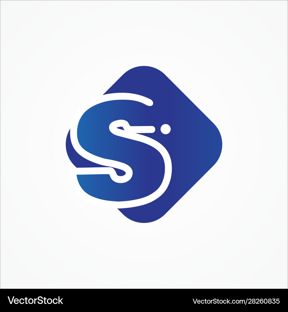 Square symbol letter s design minimalist Vector Image