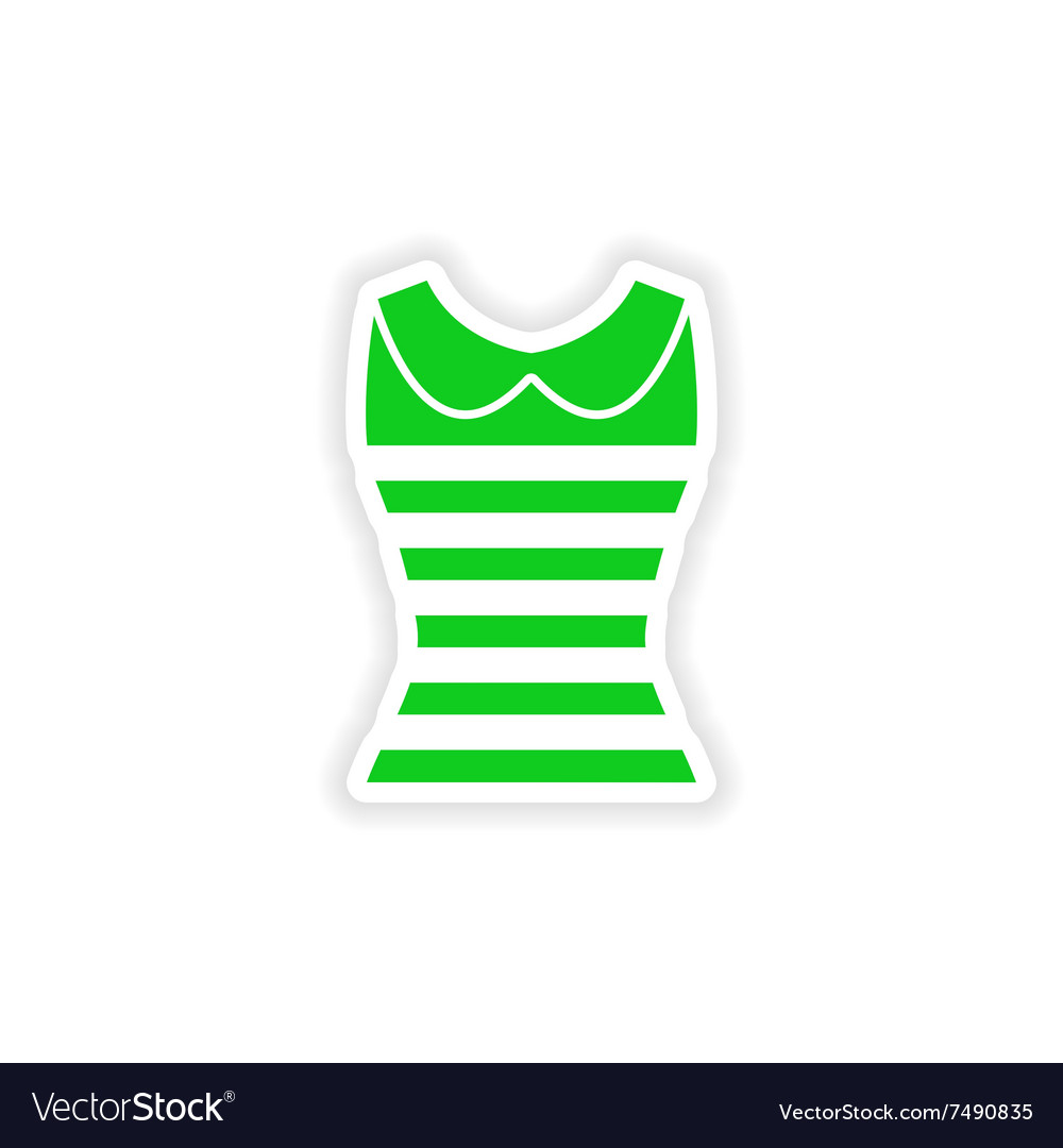 Stylish Paper Sticker On White Background Women T Vector Image