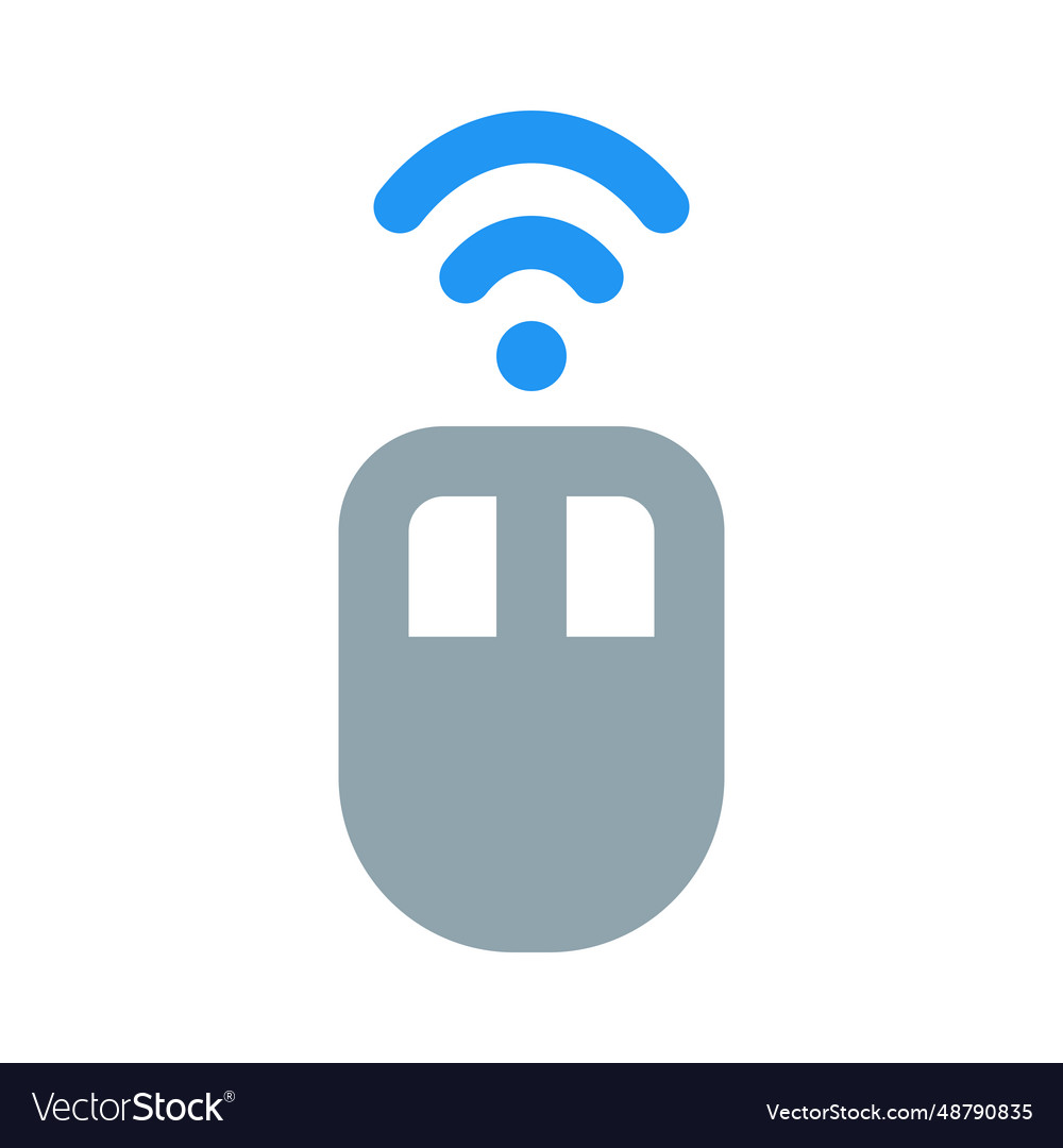 Wirelessly connecting a mouse with computer Vector Image