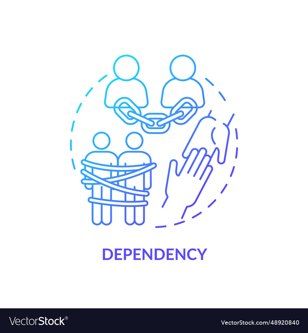 2d gradient icon dependency concept Royalty Free Vector 2d gradient icon dependency concept Royalty Free Vector