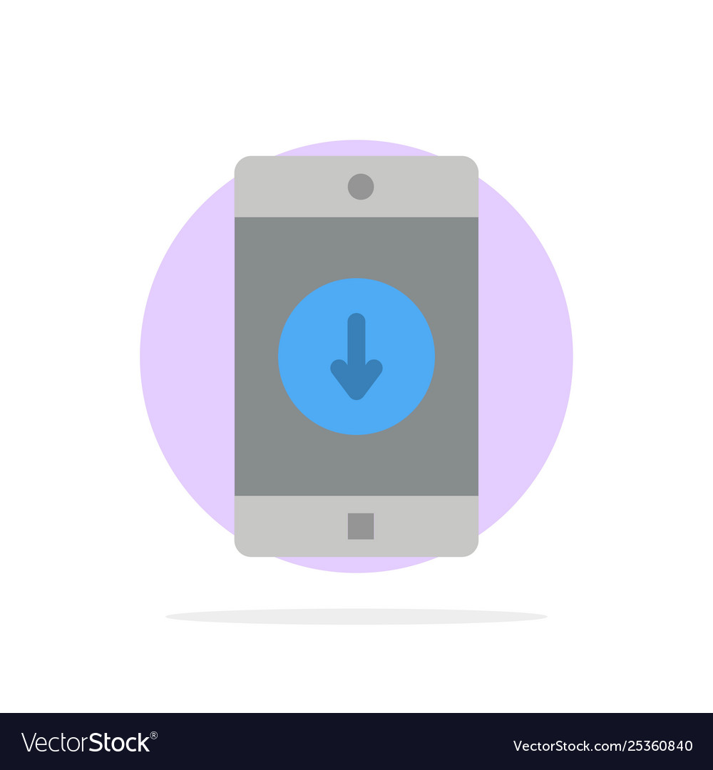 Application mobile down arrow Royalty Free Vector Image