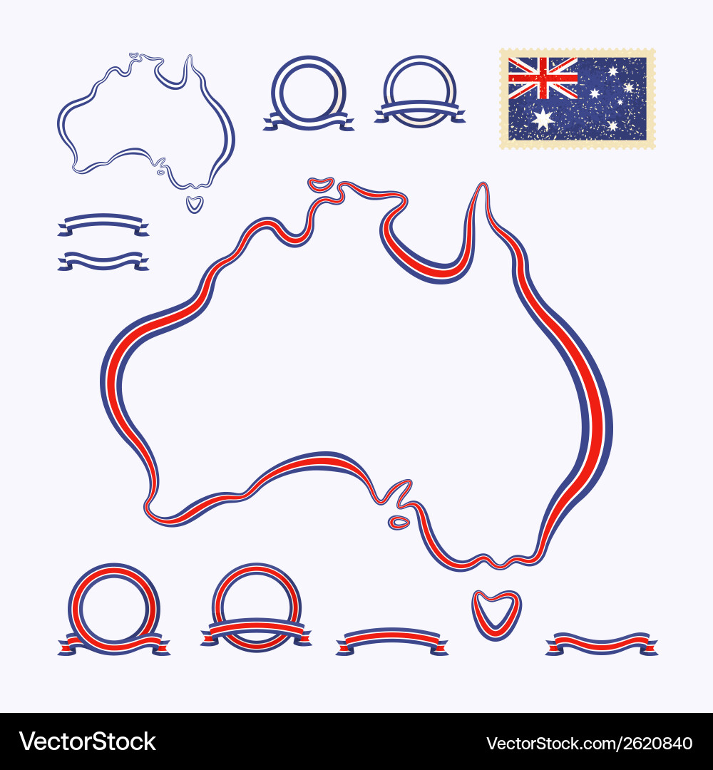 Colors of australia Royalty Free Vector Image - VectorStock