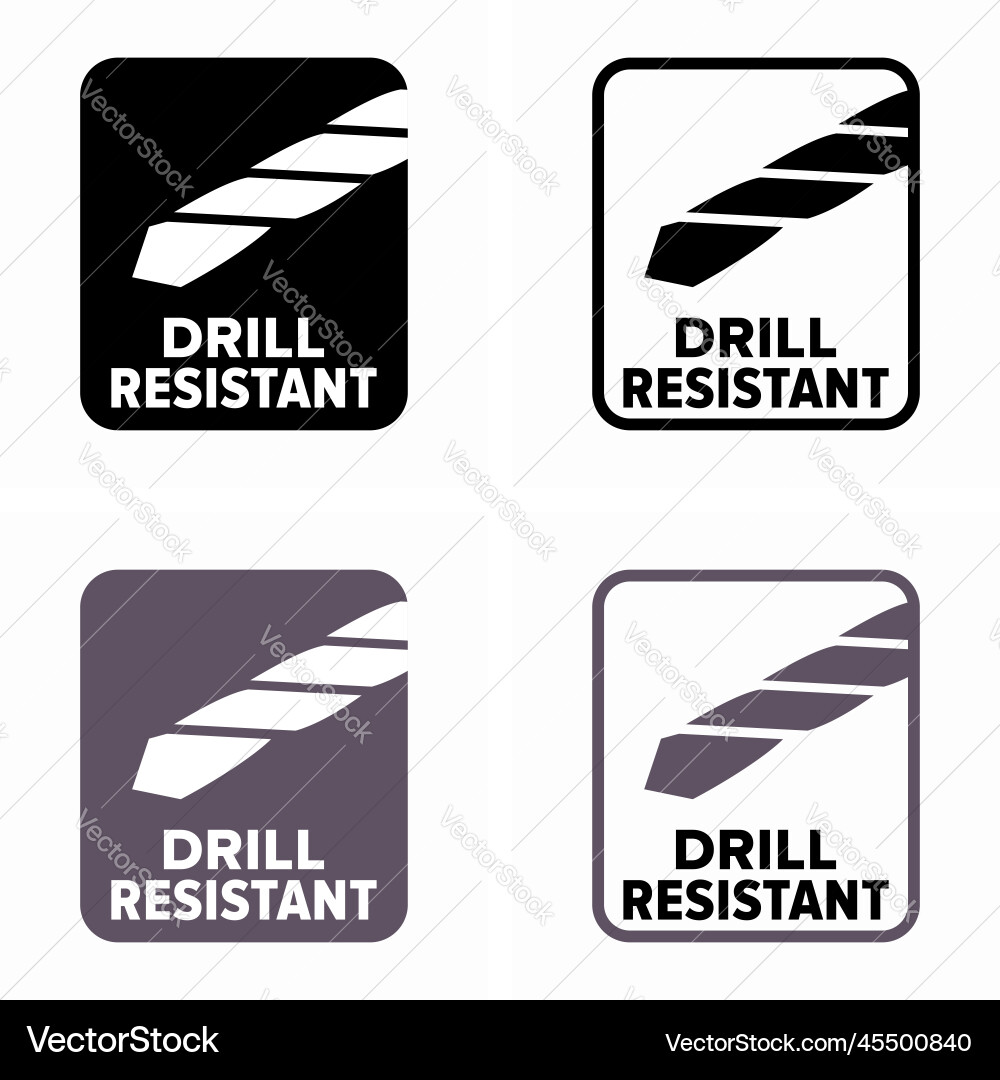 Drill resistant information sign Royalty Free Vector Image