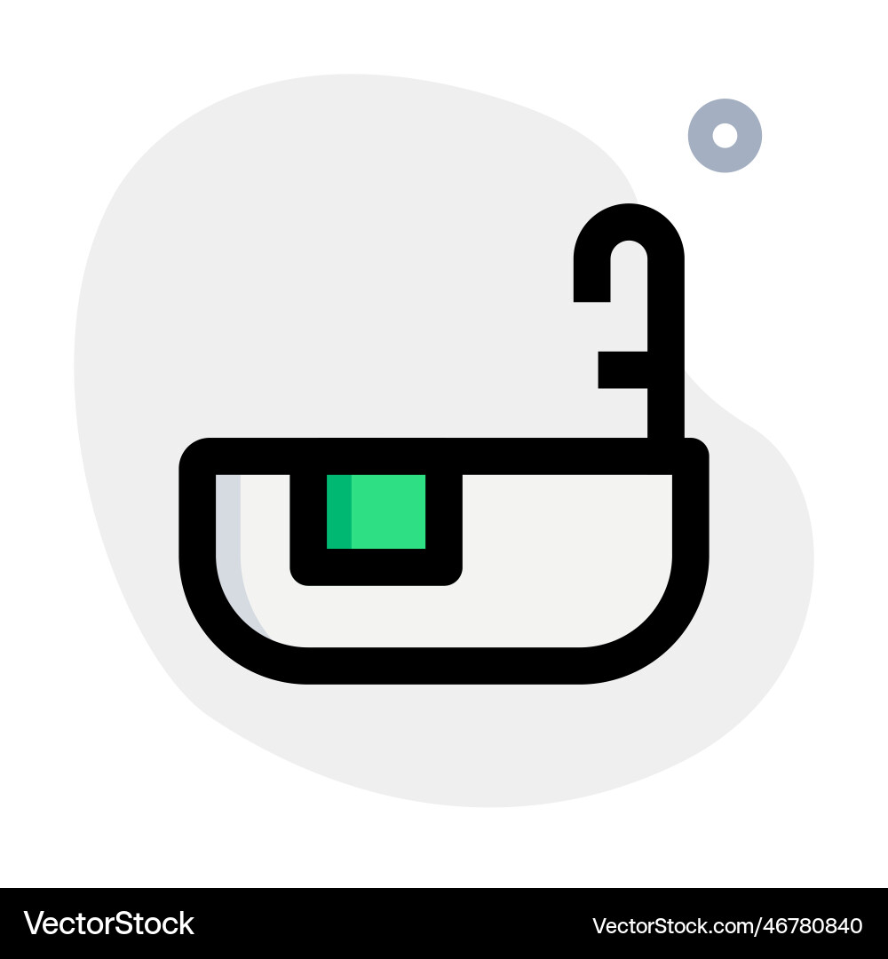 Modern bathtub with a long faucet Royalty Free Vector Image