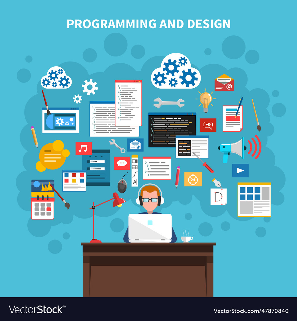 Programming concept Royalty Free Vector Image - VectorStock