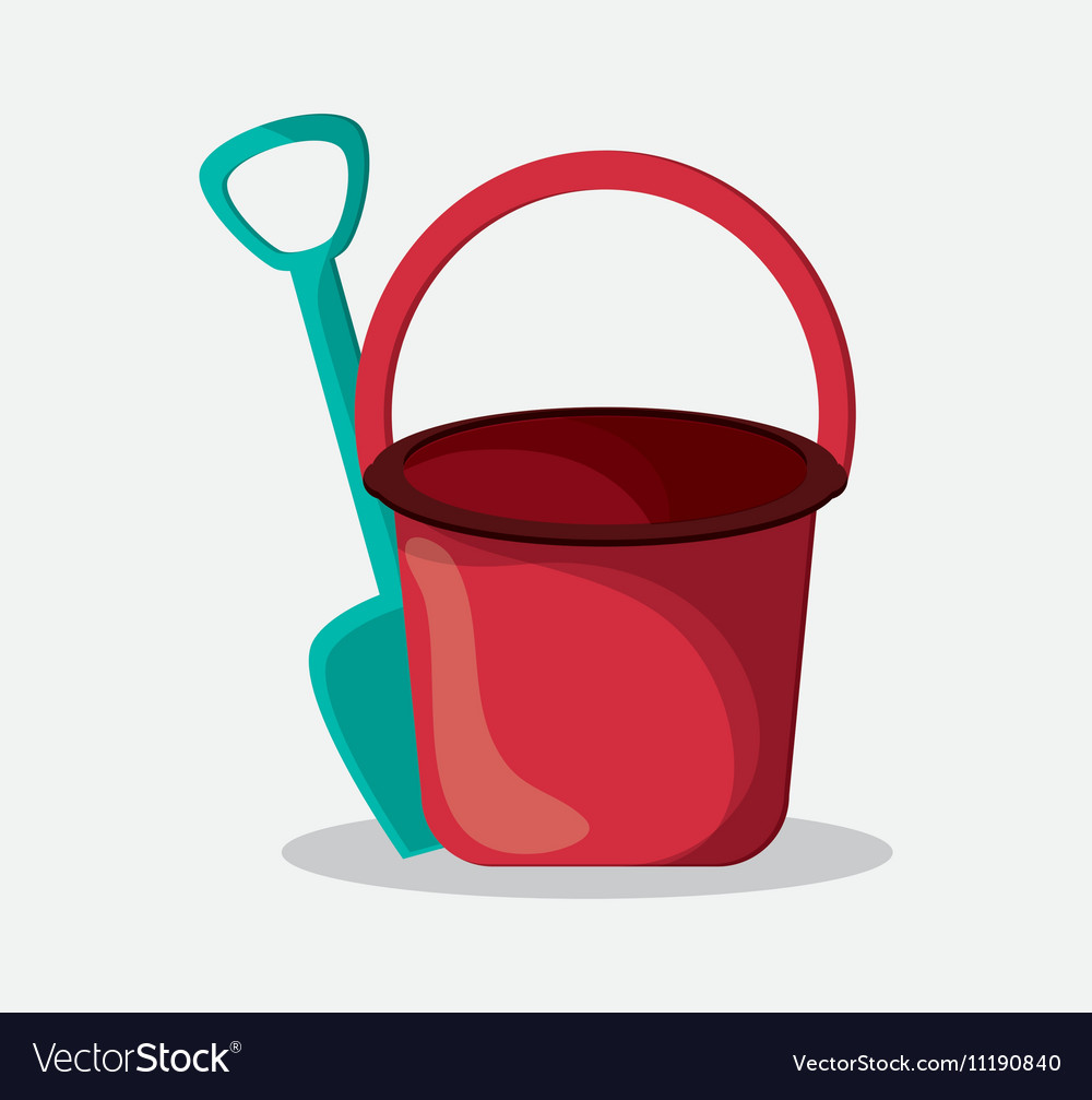 Sand bucket of summer and vacation design Vector Image