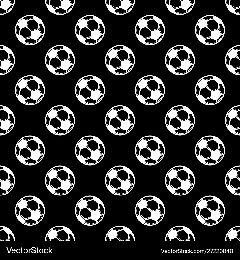 Seamless black football background Royalty Free Vector Image
