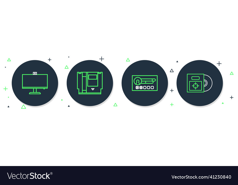 Set line cartridge create account screen Vector Image