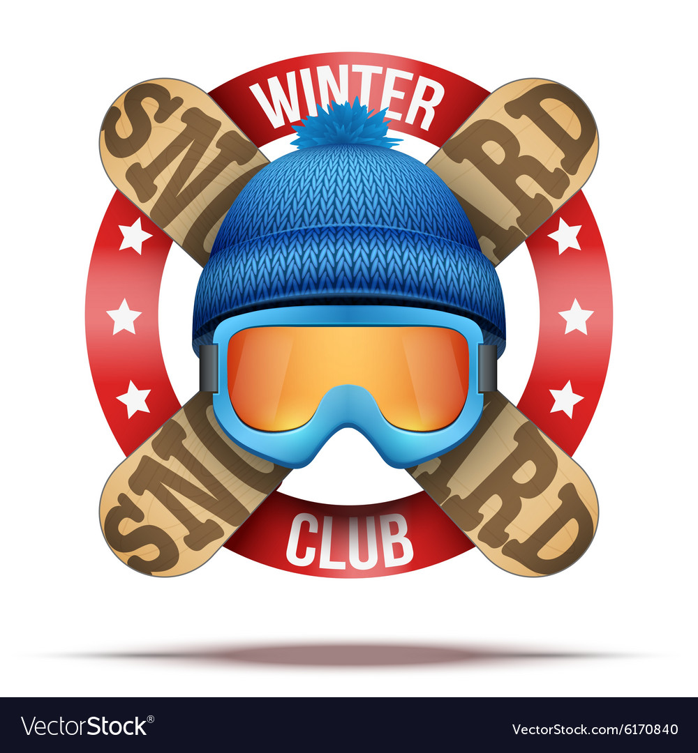 Ski club or team badges and labels Royalty Free Vector Image