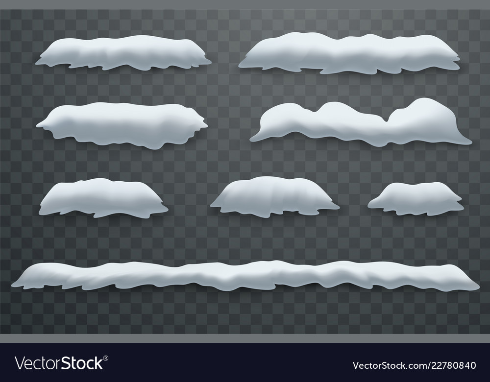 Snow hills snowdrifts realistic masses Royalty Free Vector