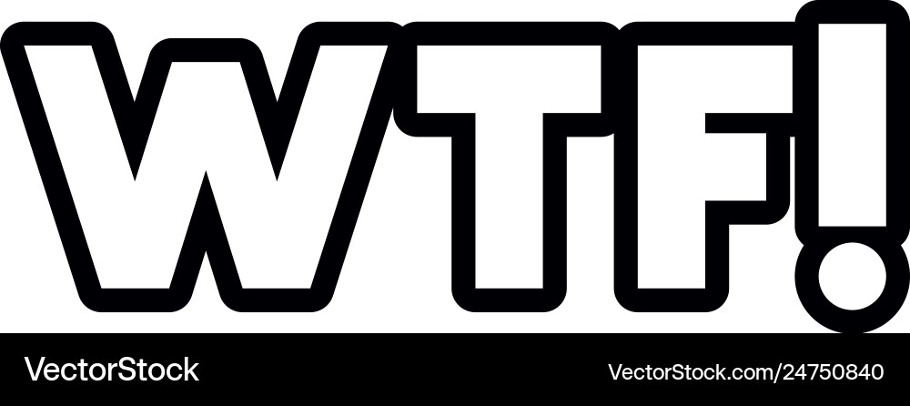 Wtf comic words isolated icon Royalty Free Vector Image