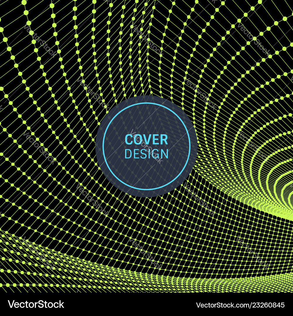 Abstract tunnel grid 3d can be used as digital Vector Image