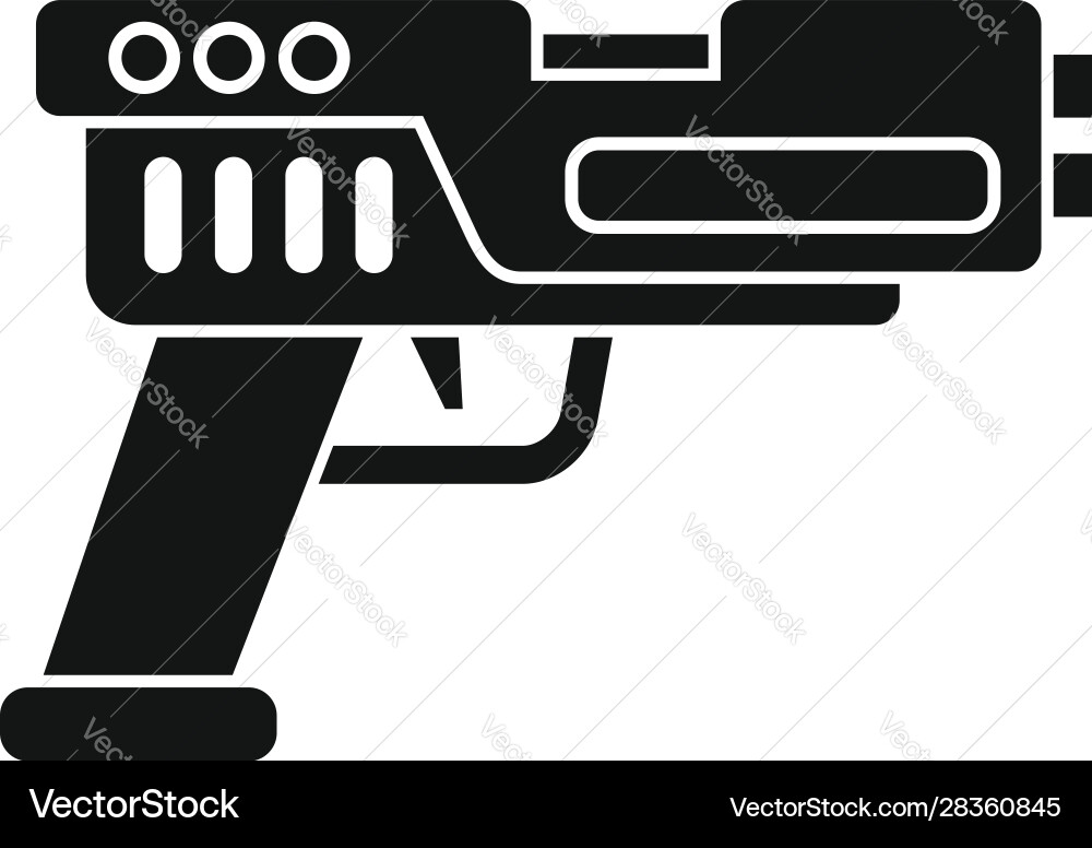 Automatic blaster icon simple style Royalty Free Vector
