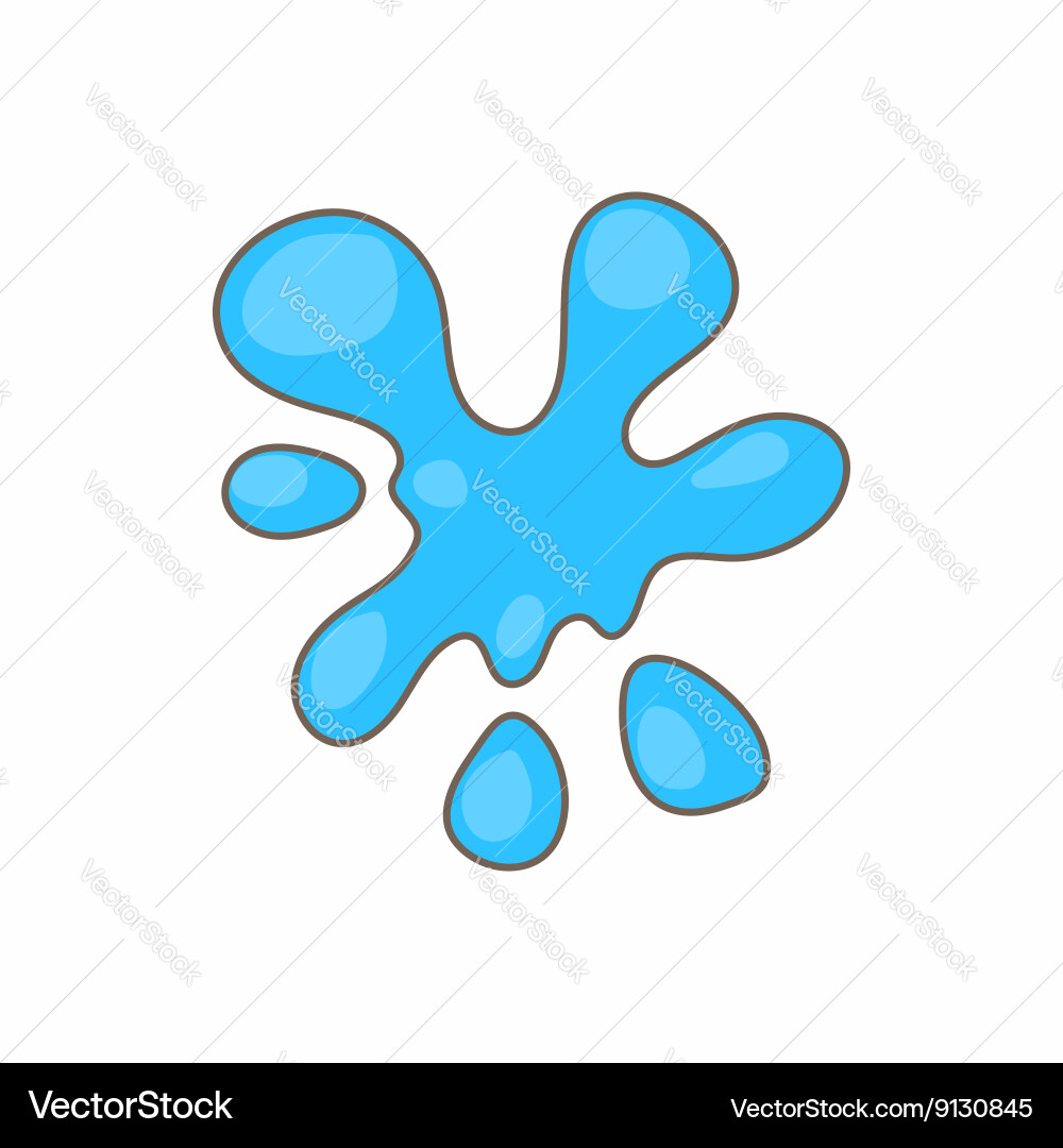 Blue spot paint icon cartoon style Royalty Free Vector Image
