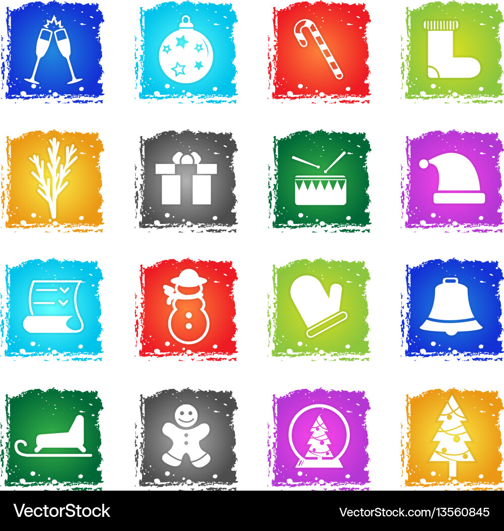 Christmas icon set Royalty Free Vector Image - VectorStock