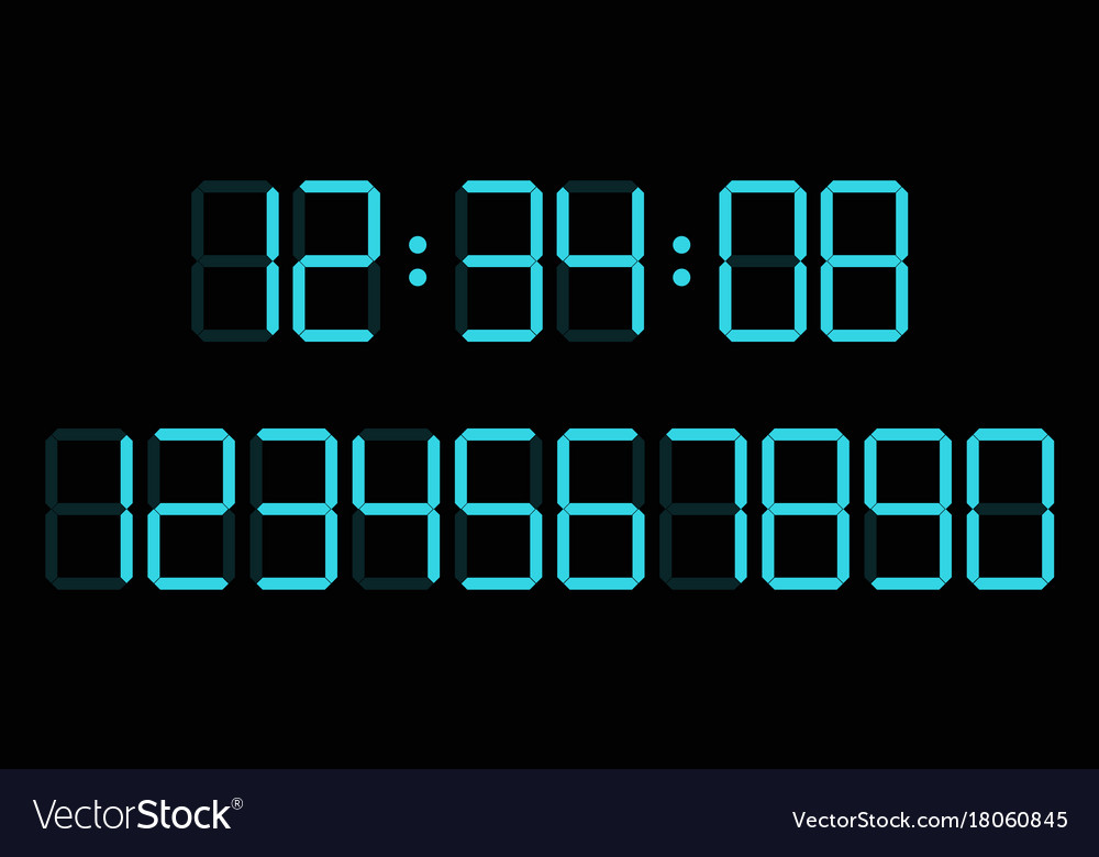 Digital numbers set Royalty Free Vector Image - VectorStock