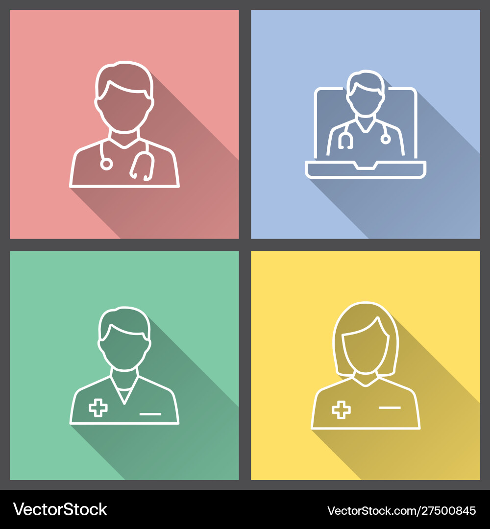 Doctor - icon for graphic and web design Vector Image