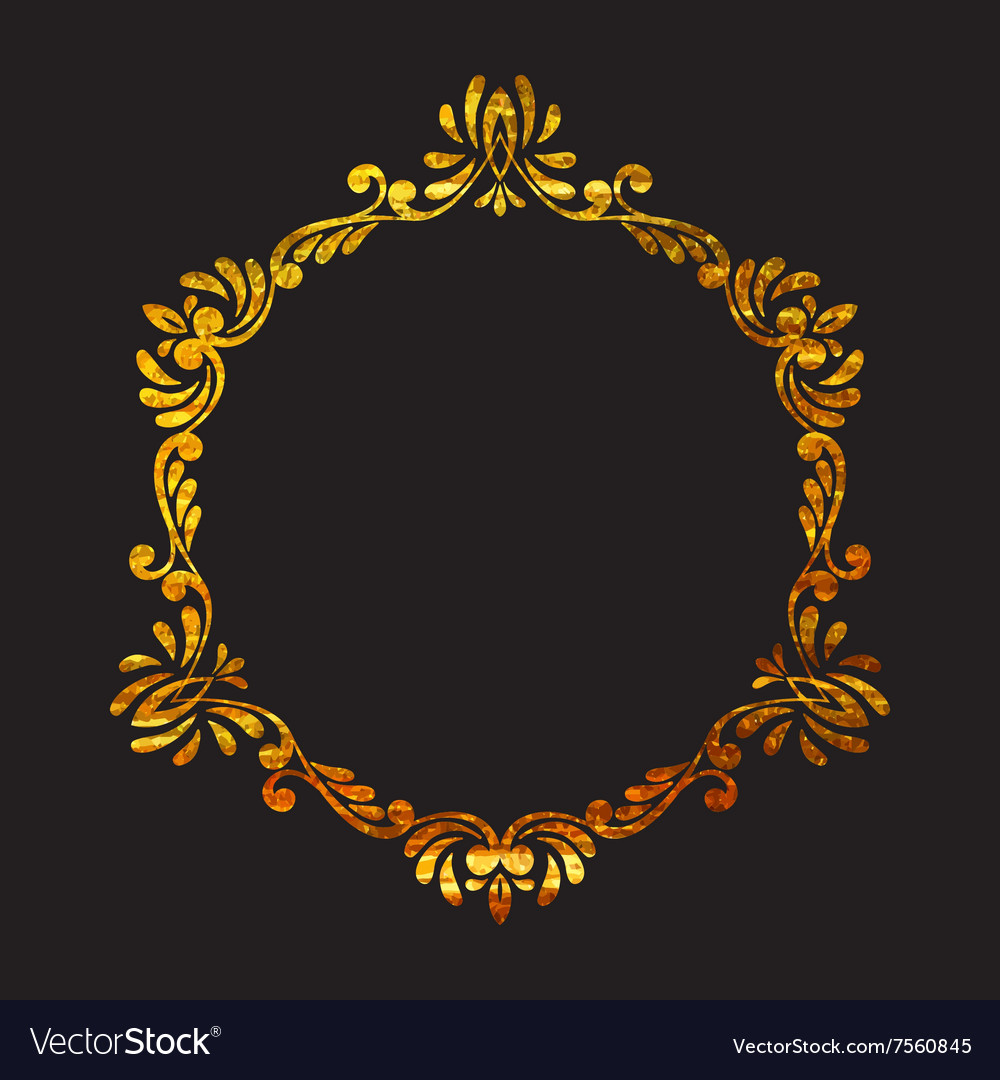 Elegant luxury retro floral gold frame Royalty Free Vector Elegant luxury retro floral gold frame Royalty Free Vector