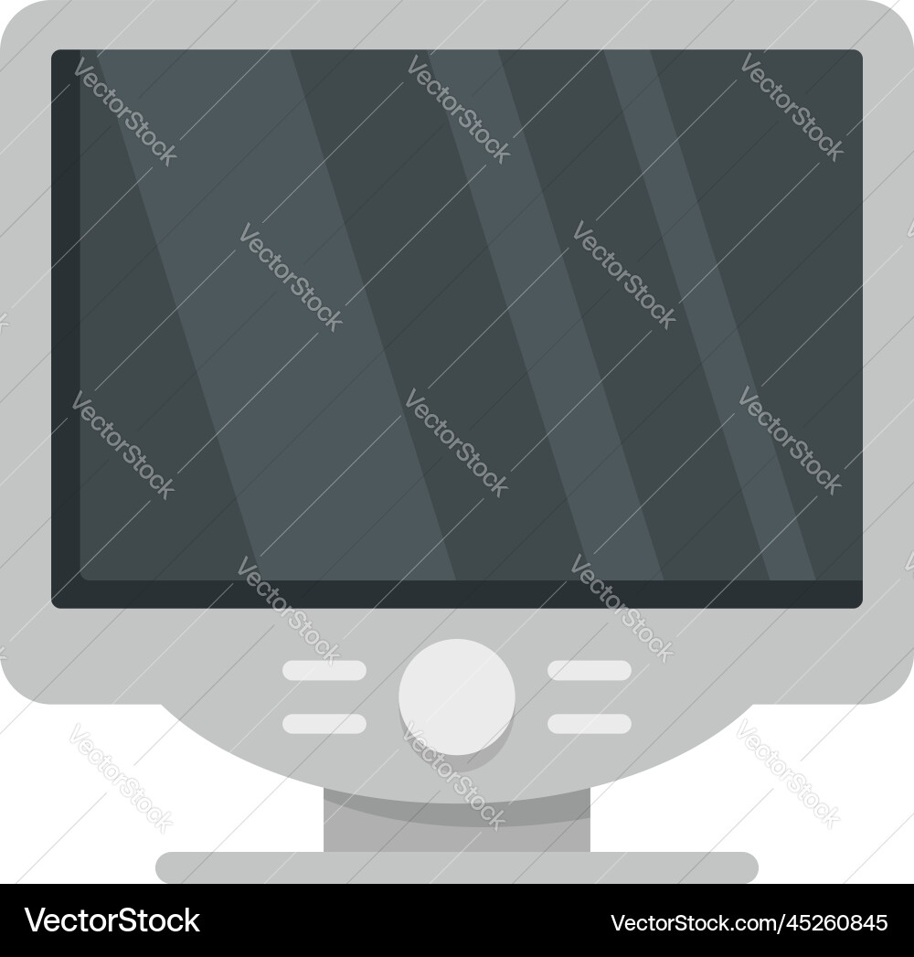 Flat monitor icon flat pc display Royalty Free Vector Image
